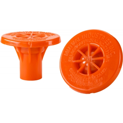 Orange OSHA Rebar Caps - Retail Box